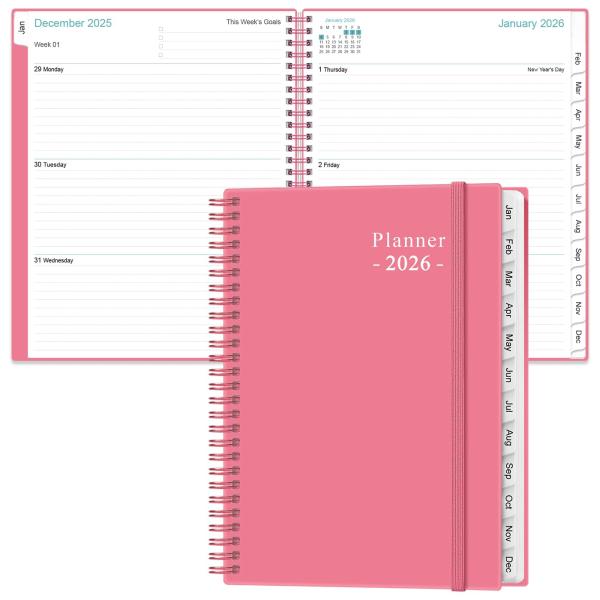 ・2026 Planner - Planner from January 2026 to December 2026, this planner 2026 covers 12 months of weekly and monthly pag...