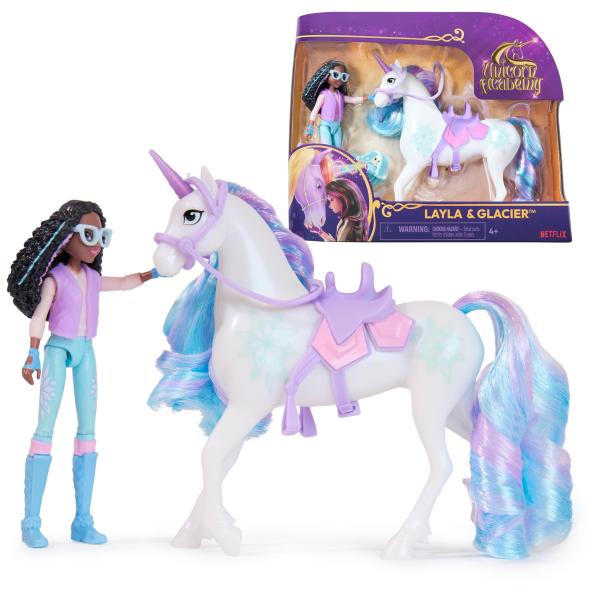 ・Posable doll ＆ unicorn set: Based on the popular NETFLIX show and kids books, this Unicorn Academy duo of Layla ＆ Glaci...