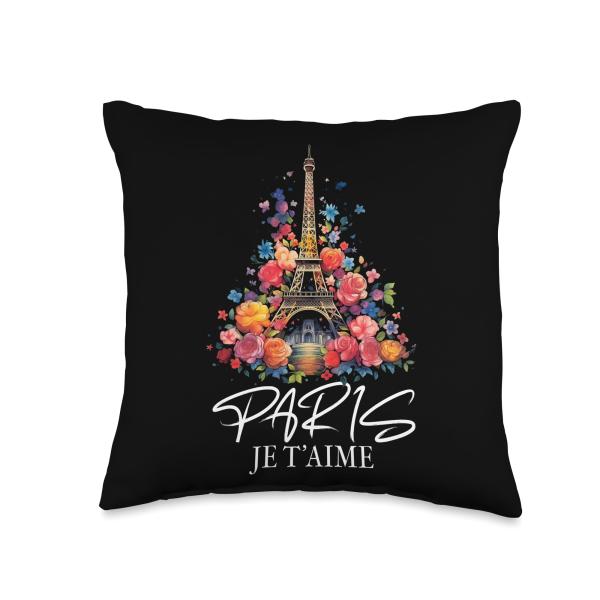 ・this cool vintage paris france design with the eiffel tower and flower patterns is the perfect souvenir or gift idea fo...