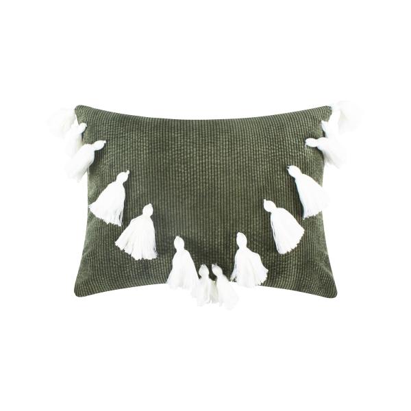 ・DESIGN: The Kemala Sage collection is inspired by ornate medallion tiles. This sage and cream pillow goes with a variet...