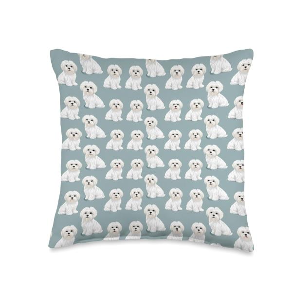 ・Cool Maltese pattern in blue with cute dogs, super gift for girls, women and teens who love dogs.・100% spun-polyester f...