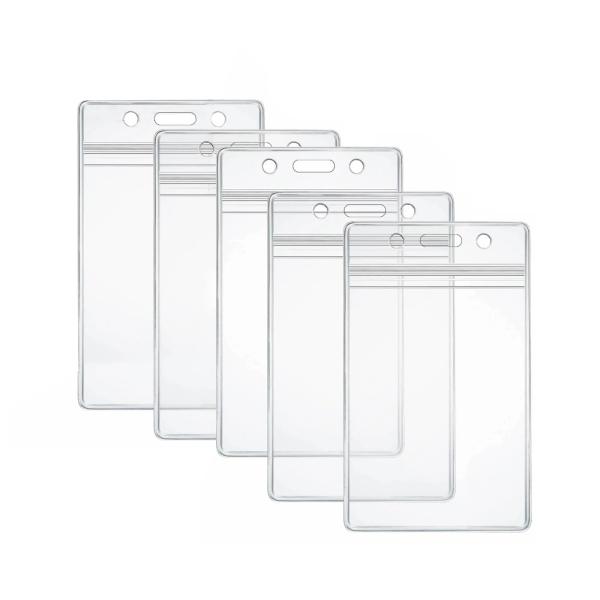 ・?【Thick PVC MATERIAL】0.8mm thick soft PVC material, more durable than thinner ID card badge hoder. No creases or never ...