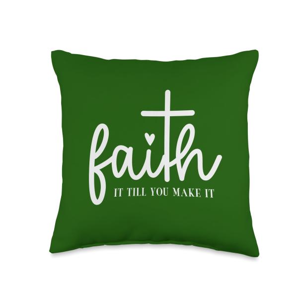 ・Faith It Till You Make It Trendy Christian Saying faith-based inspirational message tee. Waymaker religious saying tee....