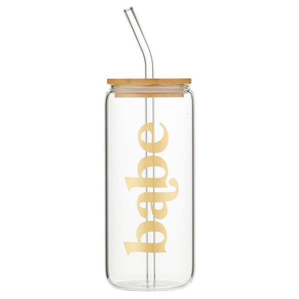 ・COFFEE GLASS TUMBLER with bamboo lid and glass straw for hydrating at home or on the go・HOLDS 20-OUNCES of your favorit...