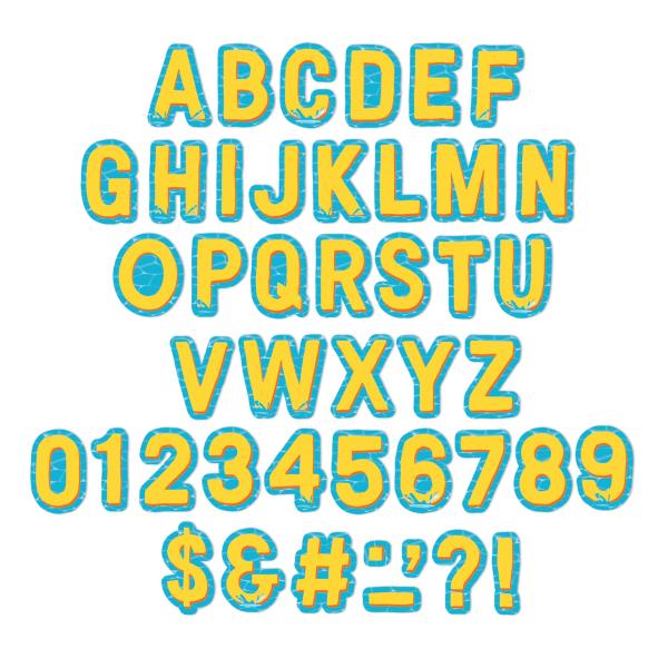 ・Set comes with 182 letters, including: uppercase letters, lowercase letters, numerals, punctuation marks, and symbols (...