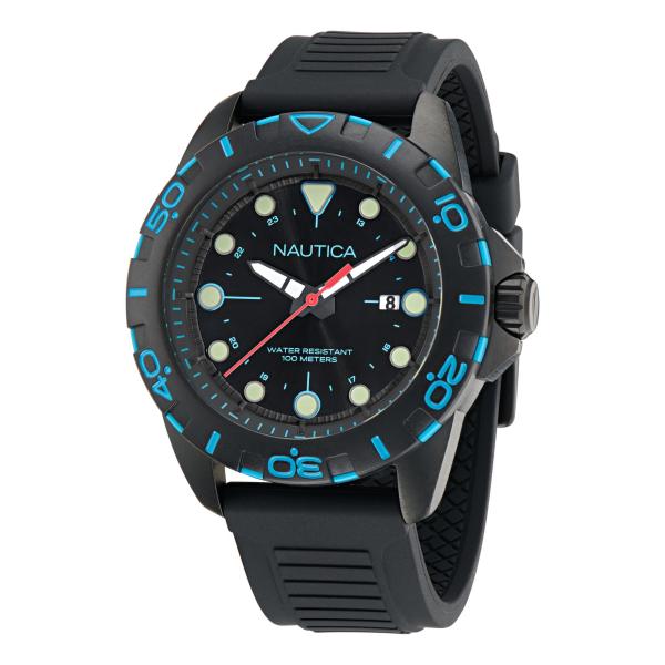・Black 44mm recycled (90%) stainless steel case with mineral glass crystal.・Black dial three hands movement with date at...