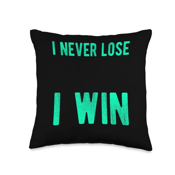 ・I NEVER LOSE EITHER I WIN OR I LEARN Chess Player Motivational. Inspirational chess design for those who view every gam...
