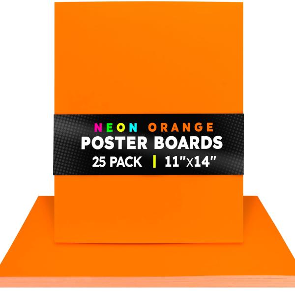・BRIGHT EYE-CATCHING NEON COLORS - Need bright colors that grab attention instantly? This neon poster board comes in 5 f...