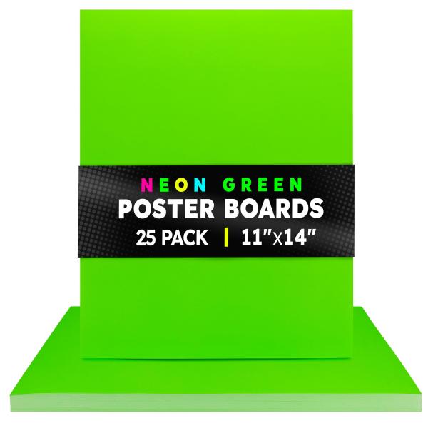 ・BRIGHT EYE-CATCHING NEON COLORS - Need bright colors that grab attention instantly? This neon poster board comes in 5 f...