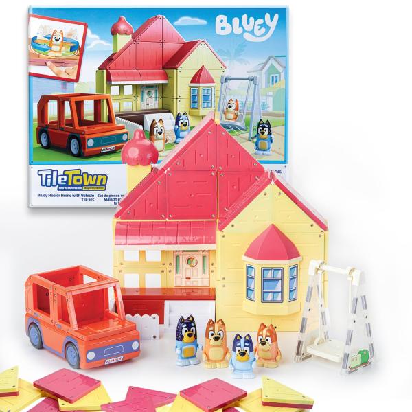 ・Heeler Home ＆ 4WD Magnetic Tiles Set: Bring your character-driven, imaginative world to life for creative building with...