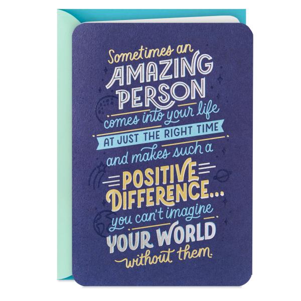 ・素晴らしいステップパパ、友人、同僚、コーチ、同僚をこの意味のあるグリーティングカードでお祝いしましょう。・カードの前面には、「Sometimes an amazing person comes into your life at just...