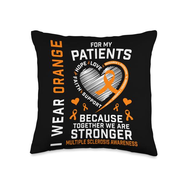 ・I wear orange for multiple sclerosis awareness month in March for a Multiple sclerosis walk run wear an orange heart pr...