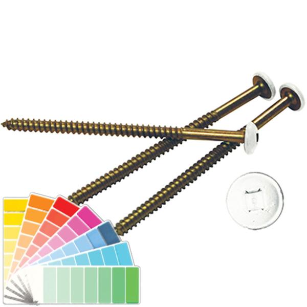 ・Item Description: 3" Painted Screws for Builders Edge Vinyl Shutters, 030 - Paintable (4/bag)・Dimensions: 3 in. Length・...