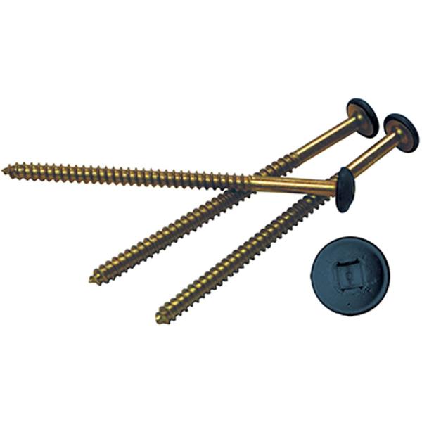 ・Item Description: 3" Painted Screws for Builders Edge Vinyl Shutters, 036 - Classic Blue (4/bag)・Dimensions: 3 in. Leng...