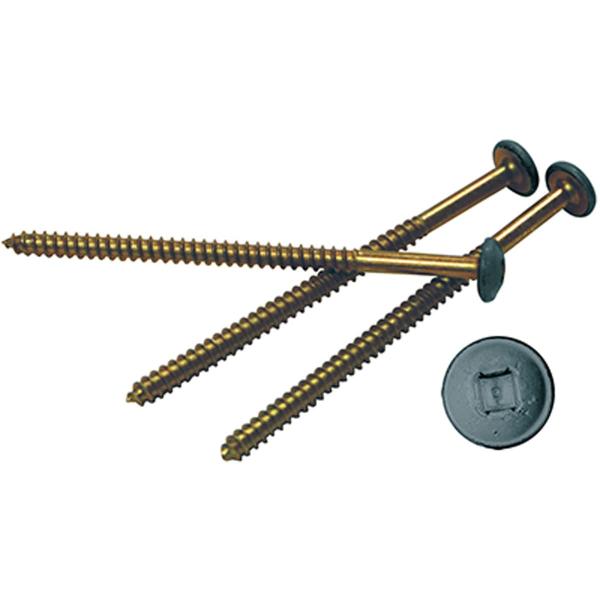 ・Item Description: 3" Painted Screws for Builders Edge Vinyl Shutters, 004 - Wedgewood Blue (4/bag)・Dimensions: 3 in. Le...