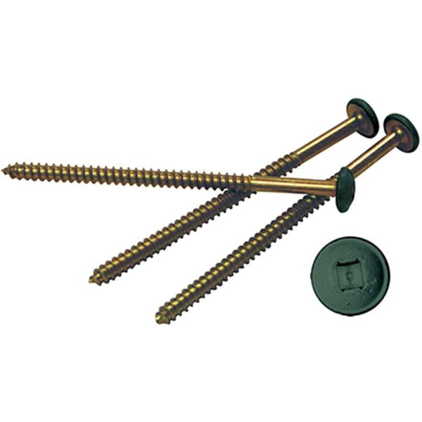 ・Item Description: 3" Painted Screws for Builders Edge Vinyl Shutters, 028 - Forest Green (4/bag)・Dimensions: 3 in. Leng...