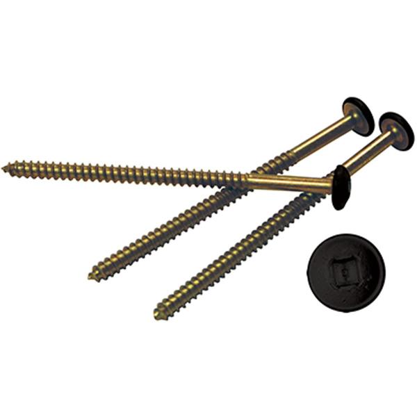 ・Item Description: 3" Painted Screws for Builders Edge Vinyl Shutters, 002 - Black (4/bag)・Dimensions: 3 in. Length・Colo...