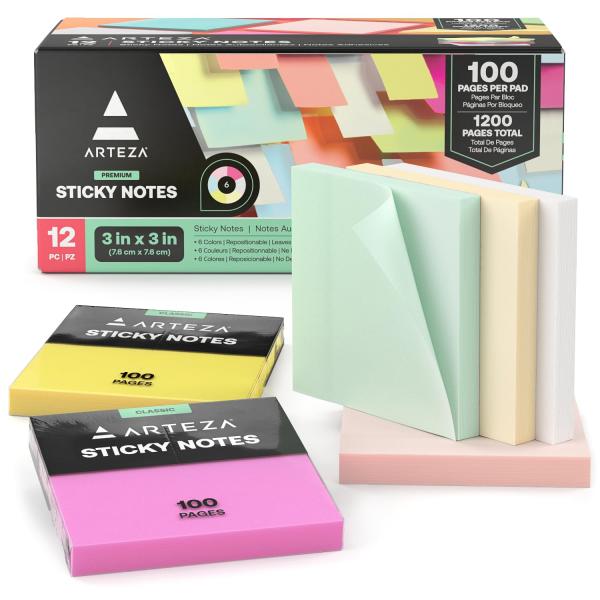 ・Self-Adhesive Sticky Notes - We designed our sticky memo notes for easy application and removal without compromising th...