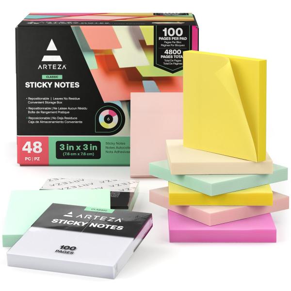 ・Self-Adhesive Sticky Notes - We designed our sticky memo notes for easy application and removal without compromising th...
