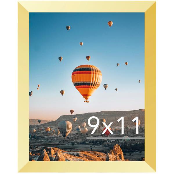 ・FRAME SIZE: The gold picture frame fits 9x11 photos, simple and stylish, the frame opening display will be 0.5 inches s...