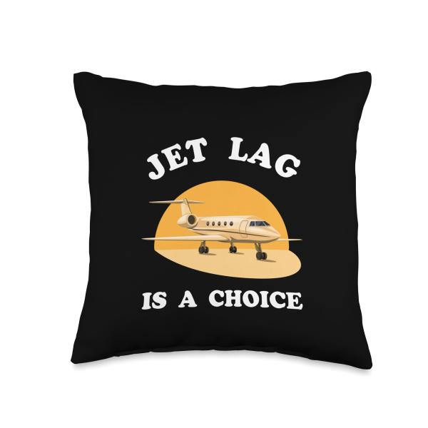 ・This funny design features a graphic with a private jet and a hilarious saying that reads "jet lag is a choice" and it'...