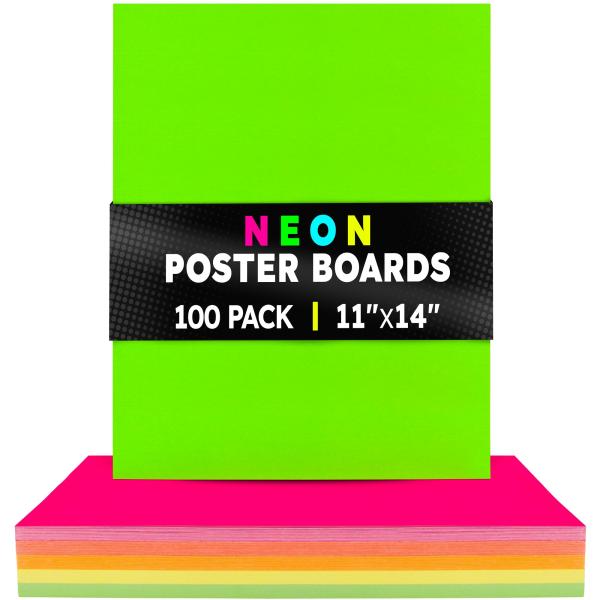 ・BRIGHT EYE-CATCHING NEON COLORS - Need bright colors that grab attention instantly? This neon poster board comes in 5 f...
