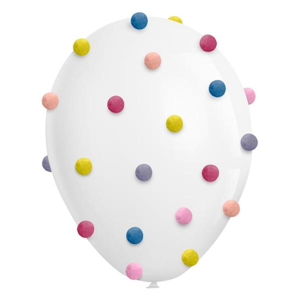 ・DIY BALLOON KIT includes 5 balloons, bag of mini pom poms, string for tying, and 5 sheets of sticky tabs・FUN ＆ EASY PAR...