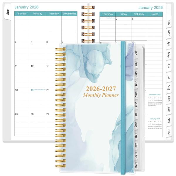 ・2026-2027 MONTHLY PLANNER - From January 2026 - June 2027, this planner 2026-2027 covers 18 months of monthly pages, gr...
