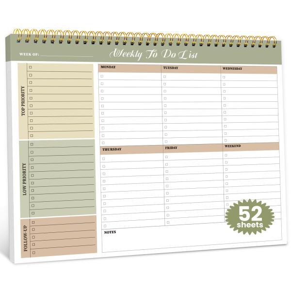 ・Maximize Your Productivity: Our weekly to-do list notepad offers a comprehensive task management system, featuring cate...