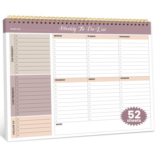 ・Maximize Your Productivity: Our weekly to-do list notepad offers a comprehensive task management system, featuring cate...