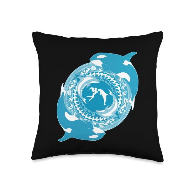 ・Daughter of Poseidon - This design shows a female swimmer, dolphin and whales. It has a slight grunge effect. This desi...