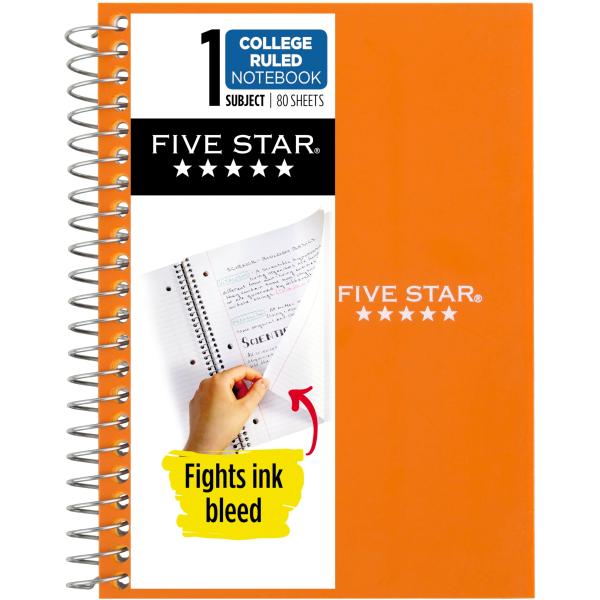 ・LASTS ALL YEAR. GUARANTEED!・This 4-3/8" x 7" personal size, 1 subject notebook has 80 double-sided college ruled sheets...