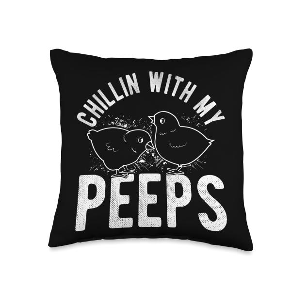 ・CHILLIN WITH MY PEEPS Chick. Adorable chick graphics for a lighthearted, fun vibe・Chick. Casual Wear Customers, Pun Lov...