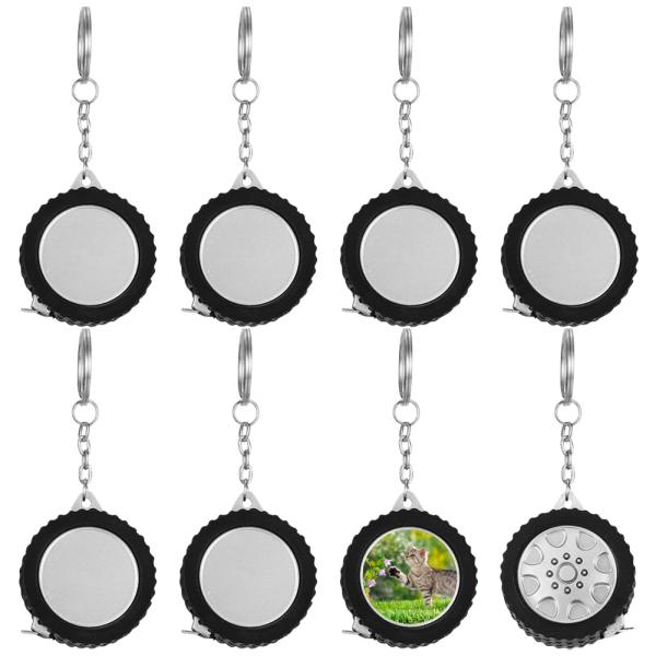・【Sufficient Quantity】: You will receive 8 pieces of sublimation blank tape measure keychains, which are sufficient to m...