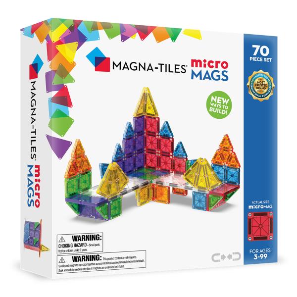 ・What's Included: 2 Large Rectangles + 68 microMAGS magnetic tiles, including: 6 Right Triangles, 8 Isosceles Triangles,...