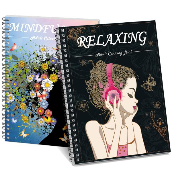 ・Rich in content：Contains 2 books, 40 coloring pages each, 2 books of 80 patterns (not repeated) Size is 8.7 inch X 11 i...