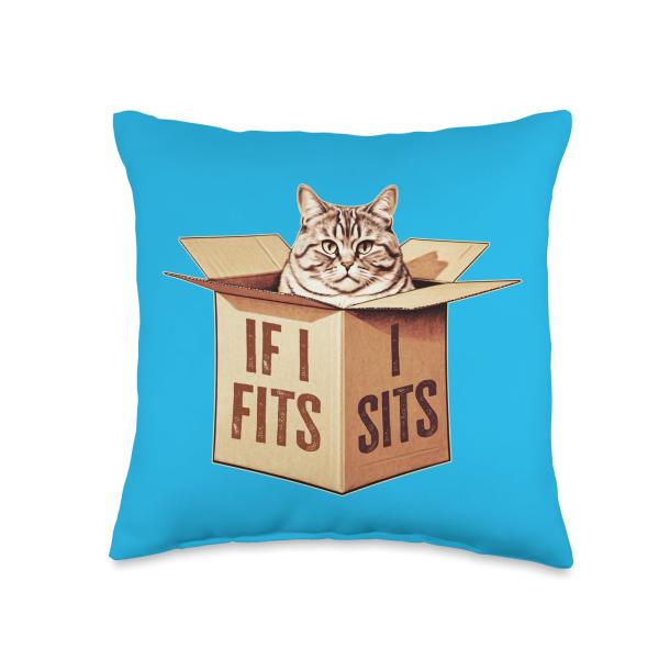 ・This cute and funny graphic is purr-fect for any pet lover who knows that if a cat fits, it sits! Adorable design for c...