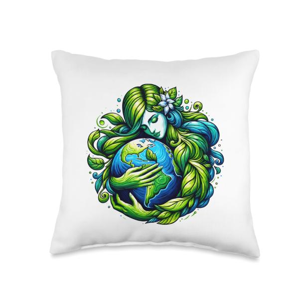 ・This Earth Day 2024 tee celebrates environmentalism with a green Mother of Earth graphic. It features green as the main...