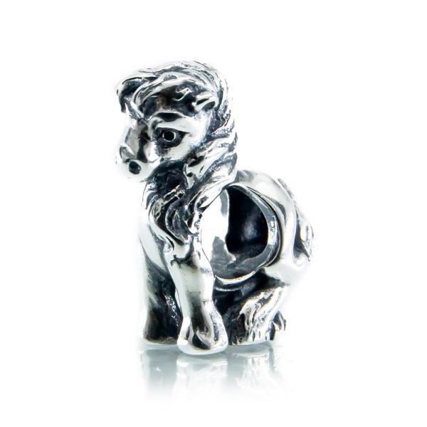 ・Sterling Silver Charm Bead in the shape of Cute Long Haired ＆ Tail Pony Horse typical for Scotland or Britain.・Charm is...