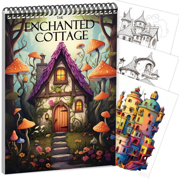 ・?[スパイラル綴じ＆ページ片面デザイン] スパイラル綴じにより、ページを平らにして塗り絵を塗ることができ、とても使いやすいです。ページは簡単に剥がせるので、他の人と作品を共有できます。・[治療上の利点] 不安、ストレス、慢性疾患の課題から...