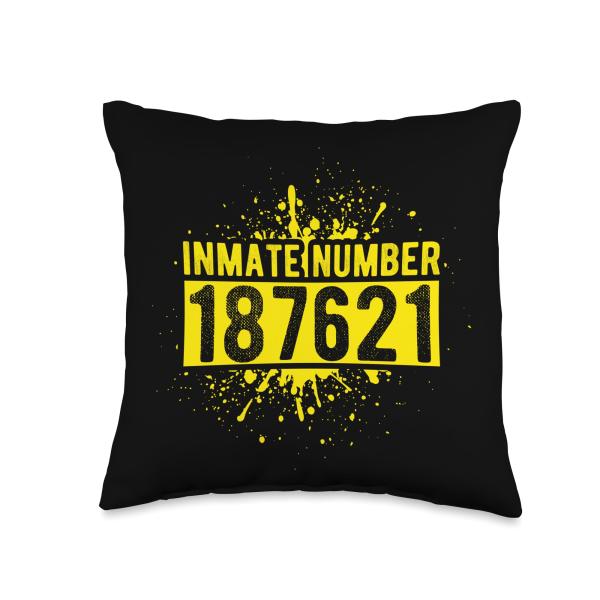 ・INMATE NUMBER 187621 Prisoner Costume. Eye-catching escape-themed party attire with a striking number display・Prisoner ...