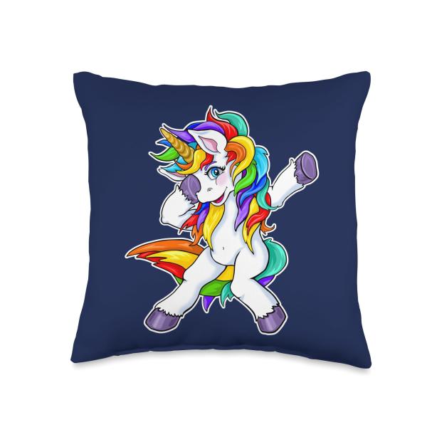 ・dubbing dabbing unicorn rainbow・dab unicorn colourful unicorn・100% spun-polyester fabric・Double-sided print・Filled with...