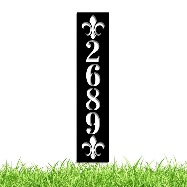 ・Personalized Metal Vertical House Numbers Sign: This custom metal vertical house numbers sign is excellent choices for ...