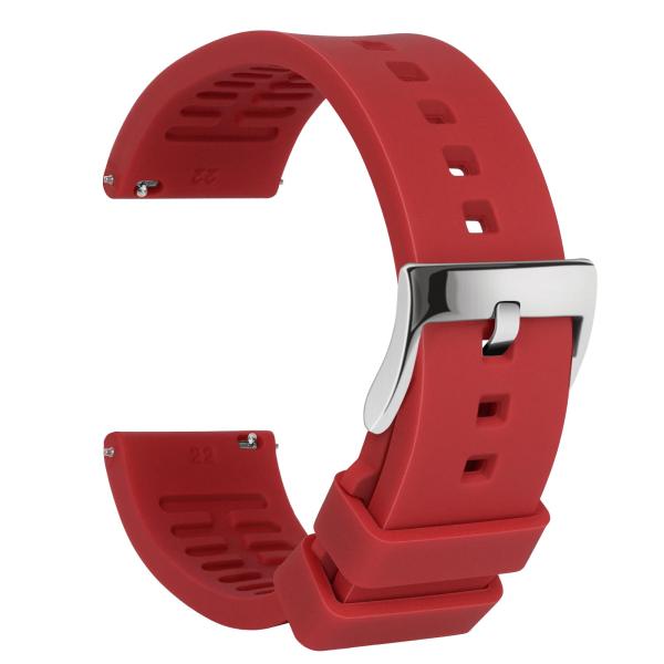 ・PREMIUM MATERIALS: TStrap silicone replacement watch band is made of high quality waterproof silicone and polished stai...