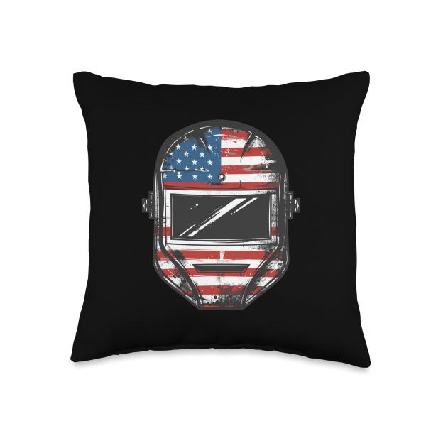 ・A welder american flag Design for patriotic welders and workers and fabricators who weld. US flag with welder.・A welder...