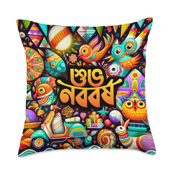 ・Vibrant Pohela Boishakh dress blends tradition with style, featuring colorful figures. Available in various sizes and c...