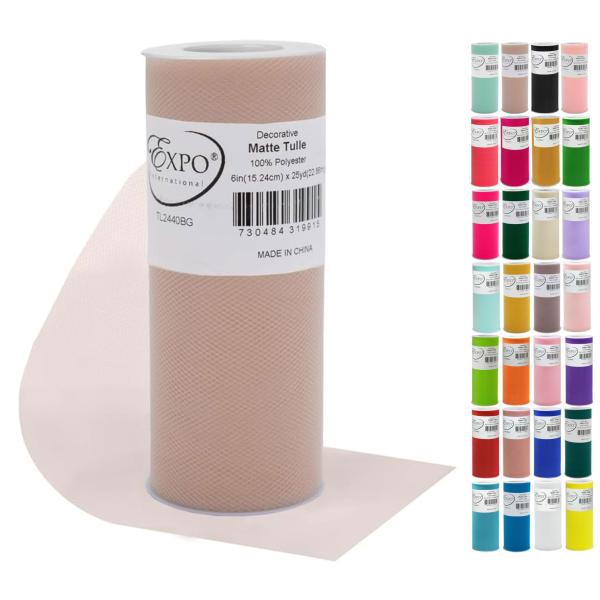 ・HIGH-QUALITY TULLE: Our Decorative Matte Tulle are soft craft materials that infuse texture and depth into any creative...