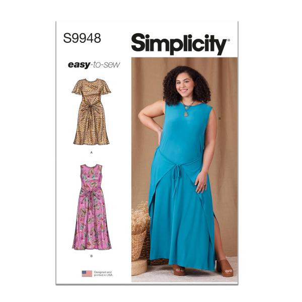 ・Simplicity のパターンキットです。縫製テンプレート・サイズ表・パターンピース・説明書・推奨生地の選び方が含まれています。・サイズ20W〜28Wに対応します。・縫いやすいラップスタイルのドレス。フラッタースリーブまたはノースリーブ...