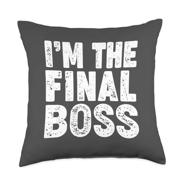 ・funny I'm the Final Boss for a gamer who loves beating the final boss・100% spun-polyester fabric・Double-sided print・Fil...