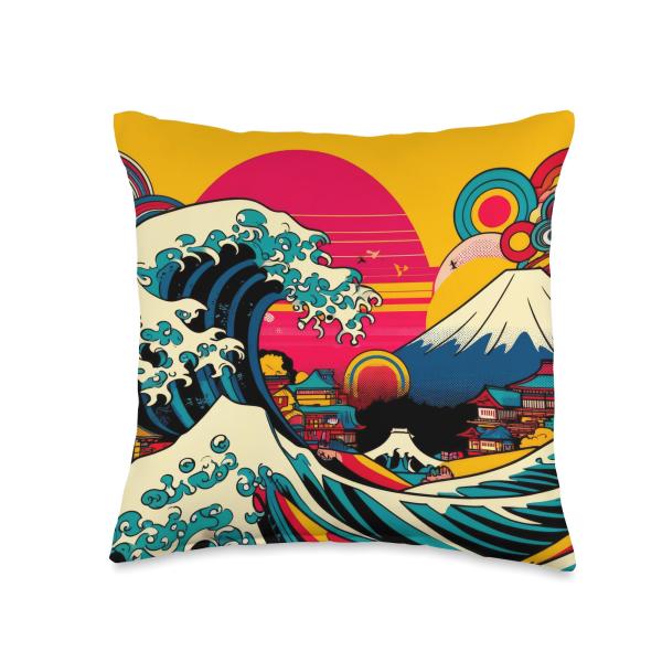 ・The Great Wave Off Kanagawa by Katsushika Hokusai meets a retro or groovy style look. Makes a great gift or decoration ...